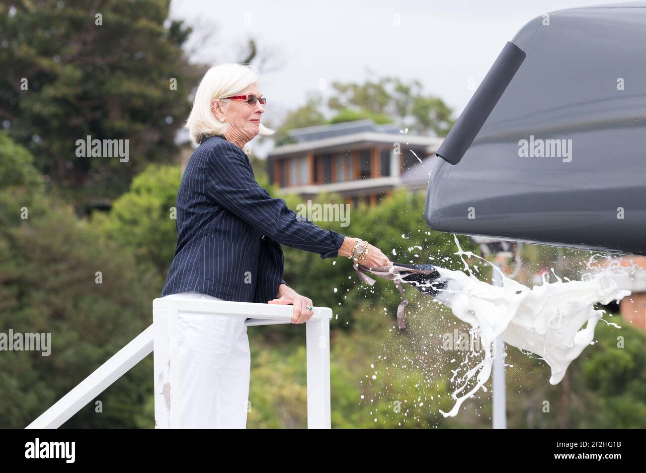 Val Oatley during the Team Australia AC45 launch, March 6, 2014, at ...