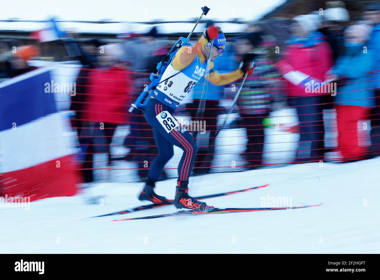Simon Schempp (GER) during the BMW IBU World Cup Biathlon, Men's 10 Km ...