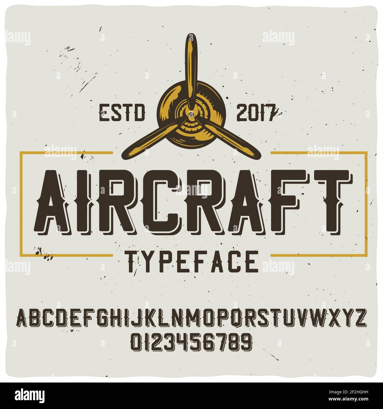 Original label typeface named "Aircraft". Good handcrafted font for any ...