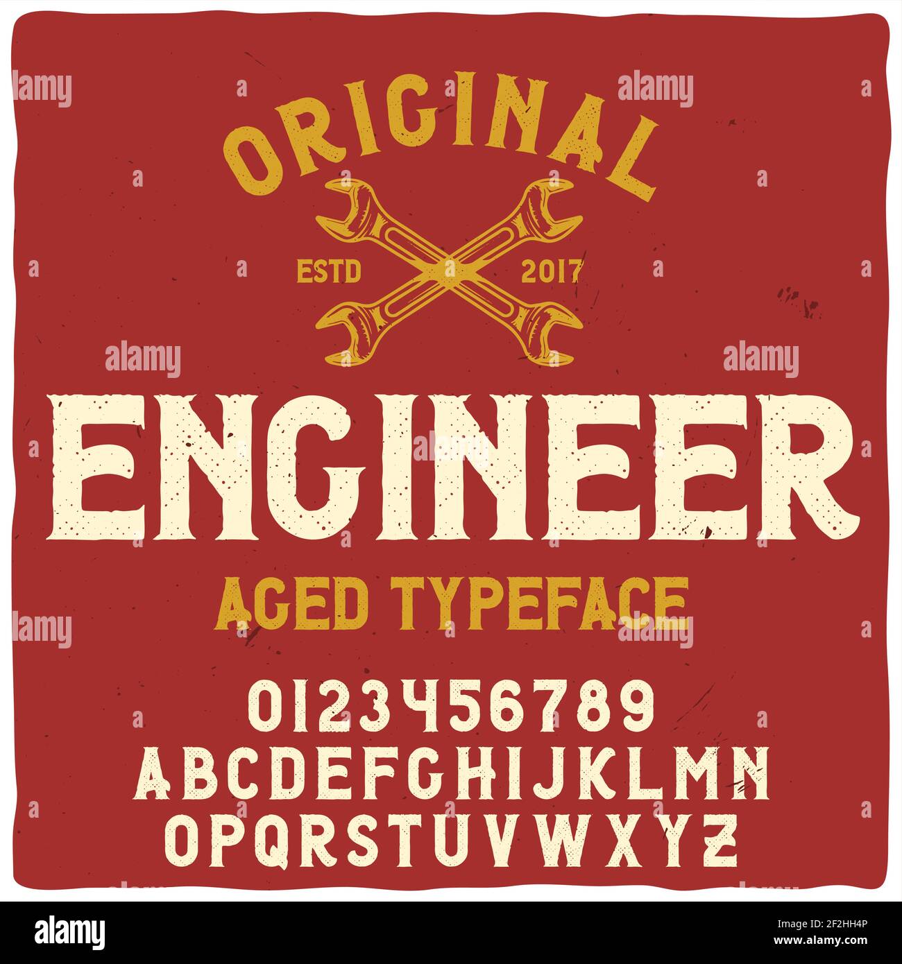 Vintage label typeface named "Engineer". Good handcrafted font for any ...