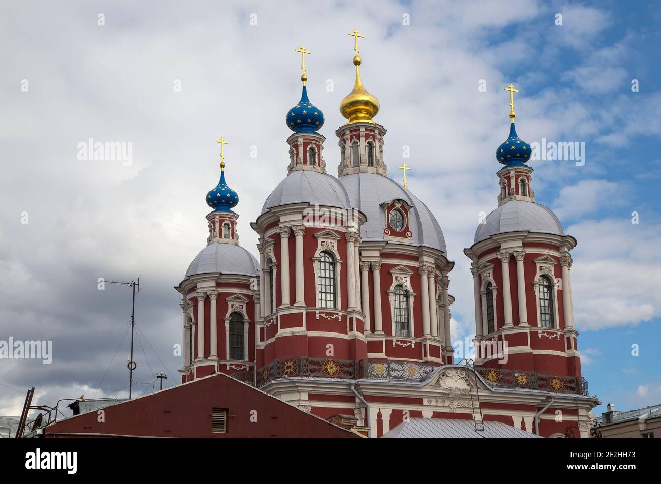 The baroque church of Saint Clement in Moscow, Russia. This large ...