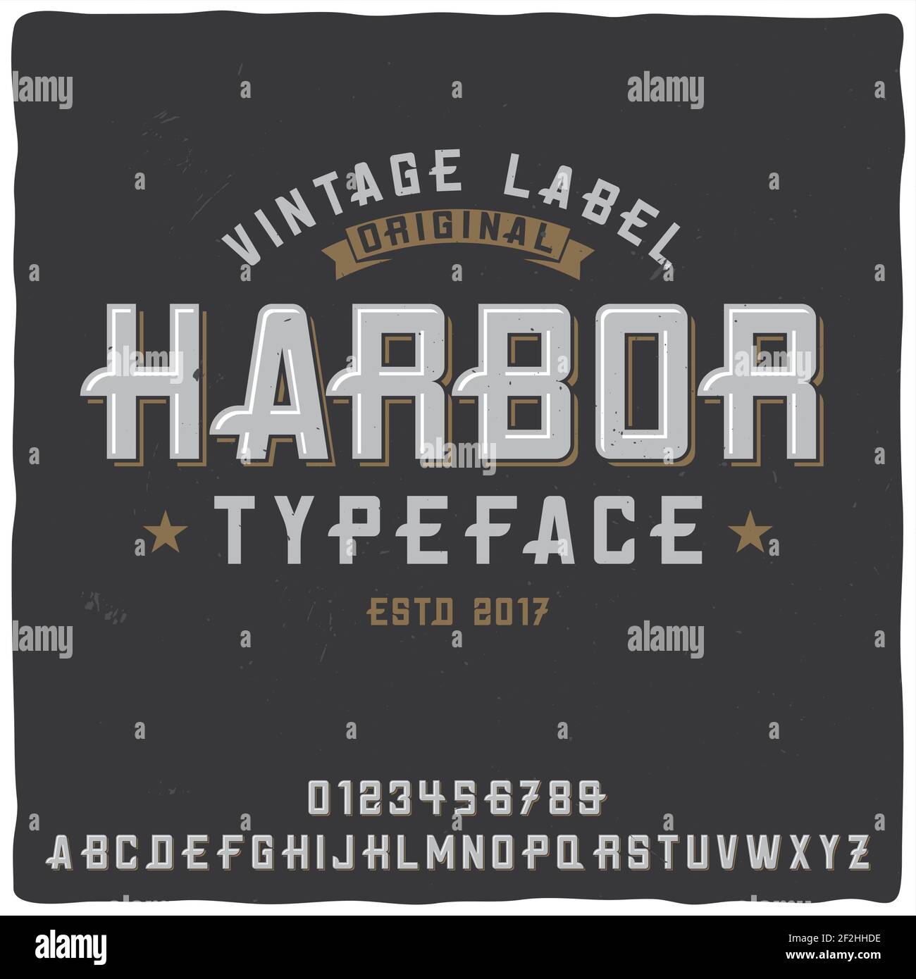 Vintage label typeface named "Harbor". Good handcrafted font for any ...