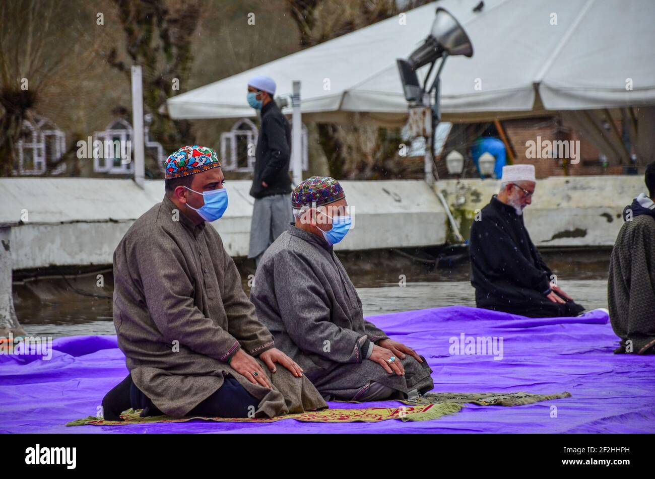 Kashmiri devotees pray on the occasion of Mehraj-u-Alam, which marks ...