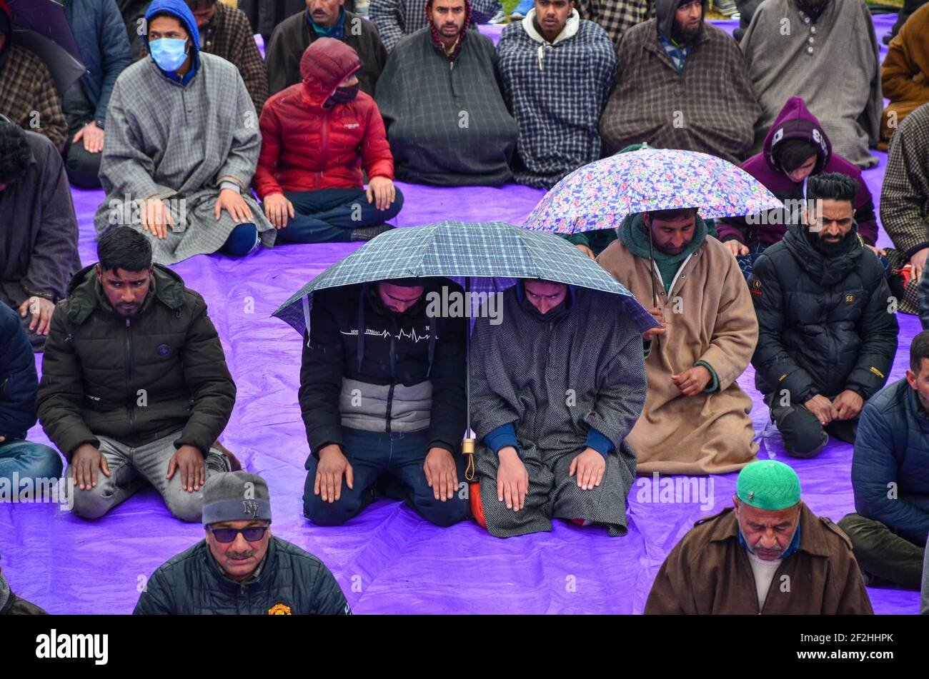 Kashmiri devotees pray on the occasion of Mehraj-u-Alam, which marks ...