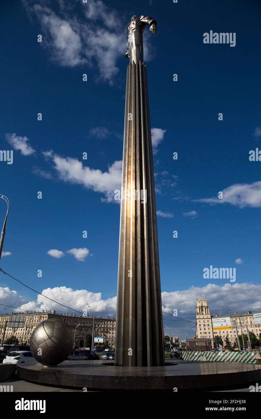 Monument to Yuri Gagarin (42.5-meter high pedestal and statue), the ...
