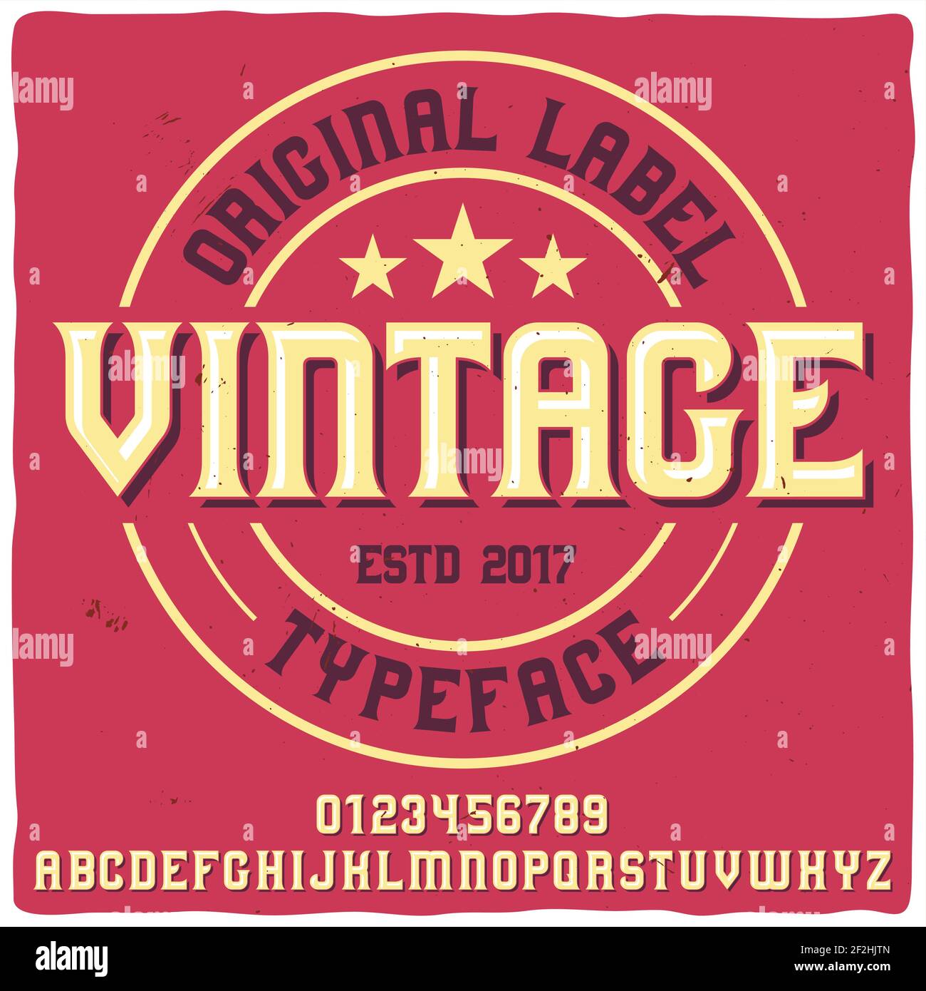 Vintage label typeface named "Vintage". Good handcrafted font for any ...