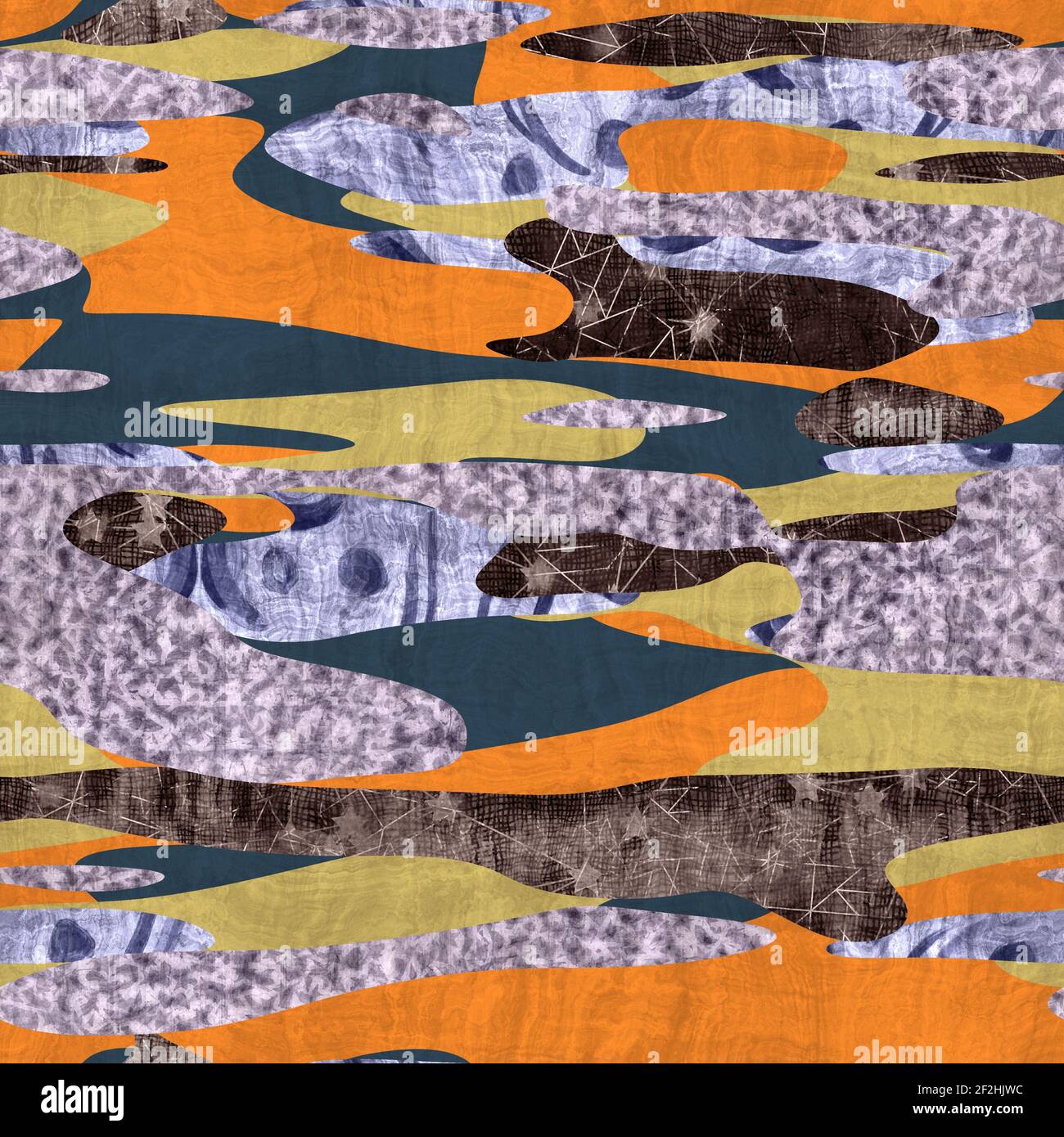 Seamless collage in camo shapes vivid montage Stock Photo - Alamy