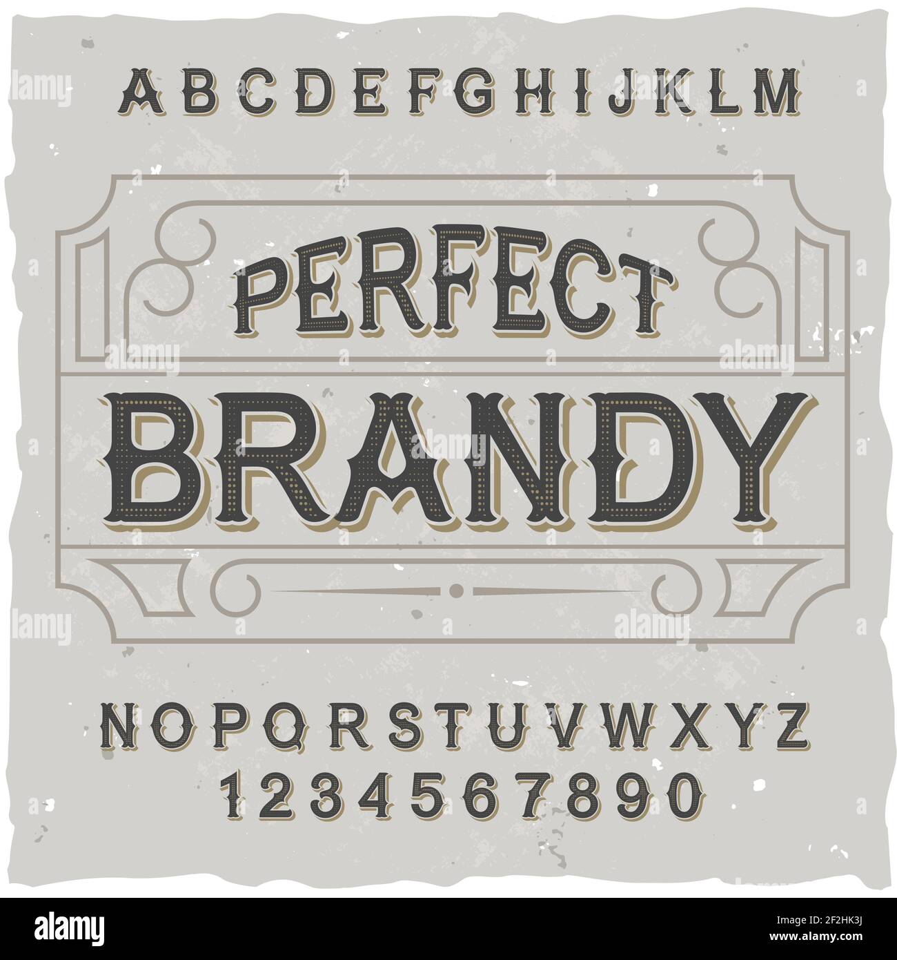 Original label typeface named "Perfect Brandy". Good handcrafted font ...
