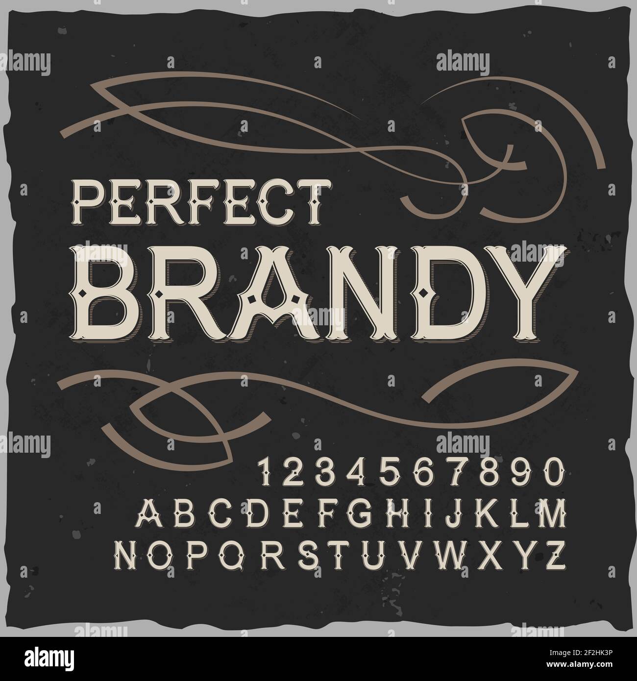 Original label typeface named "Perfect Brandy". Good handcrafted font ...