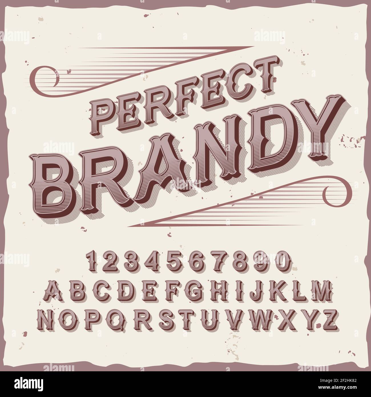 Original label typeface named "Perfect Brandy". Good handcrafted font ...