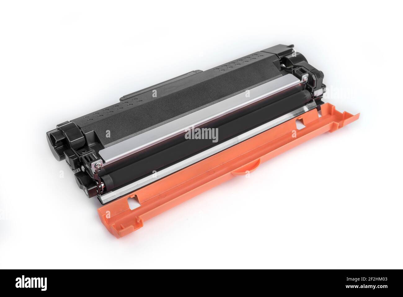 Old replaced printer cartridge on a white background Stock Photo - Alamy