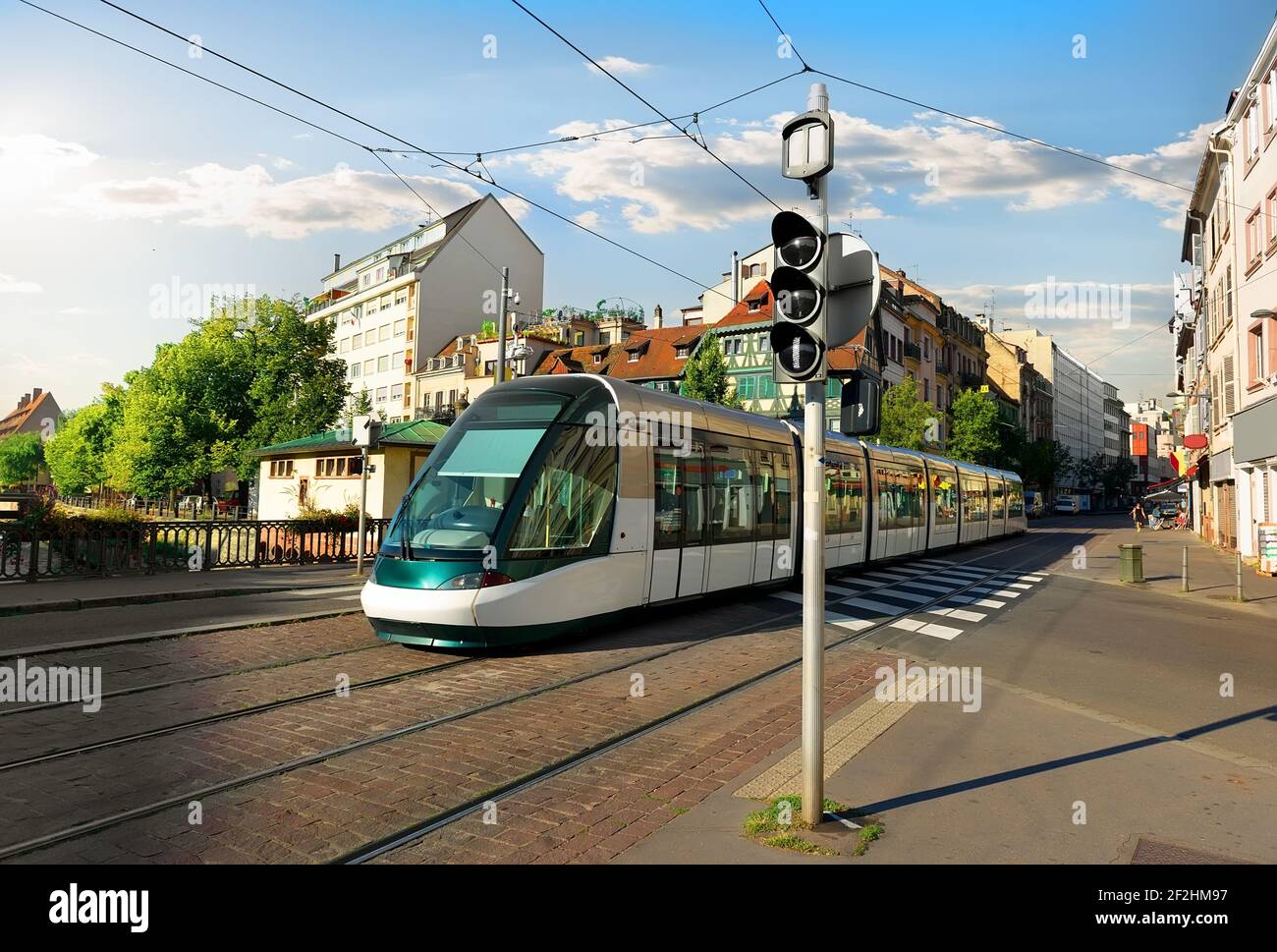 Strasbourg france urban train tram electric hi-res stock photography ...
