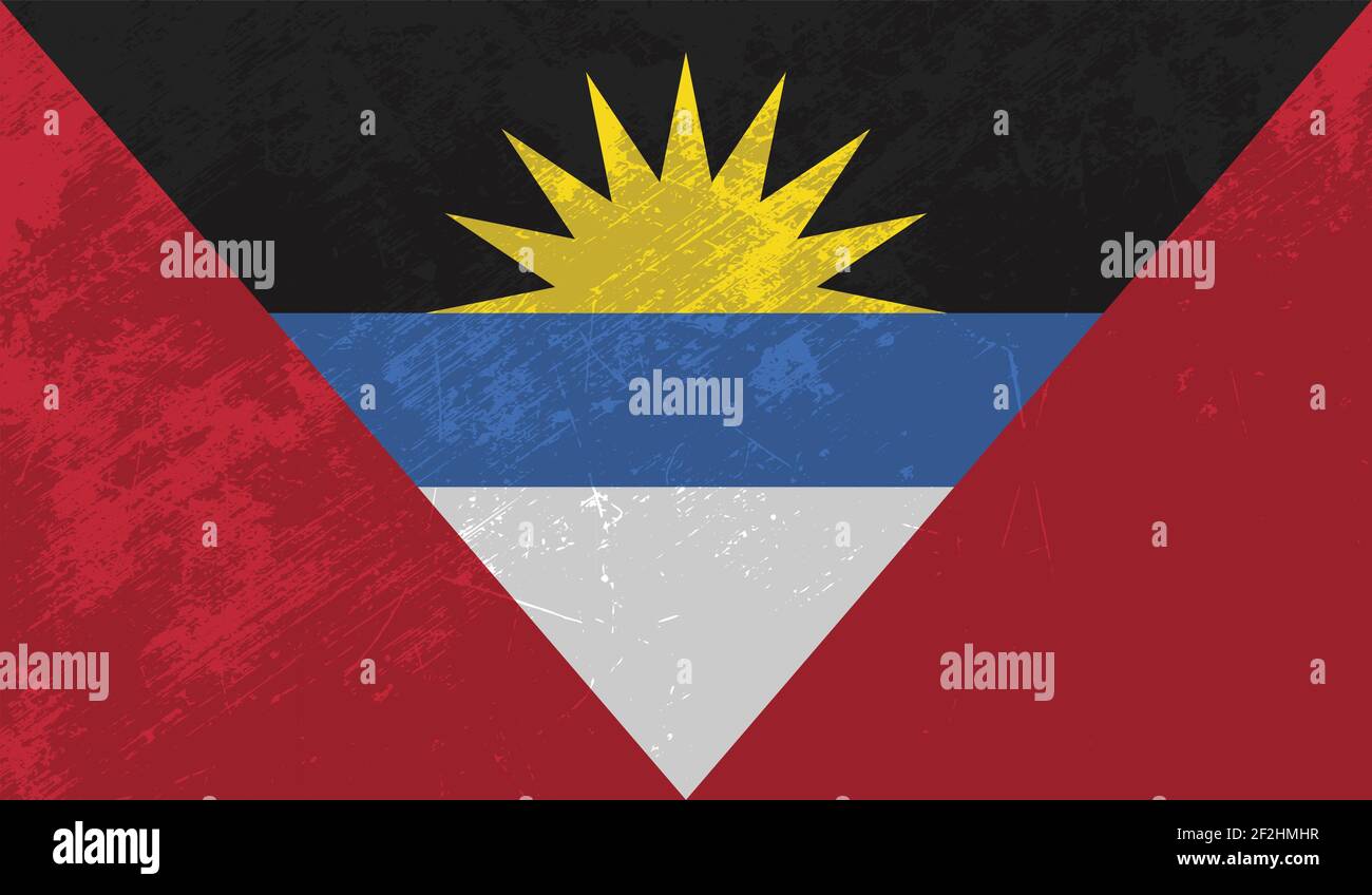 Grunge texture Antigua and Barbuda country flag national symbol ...