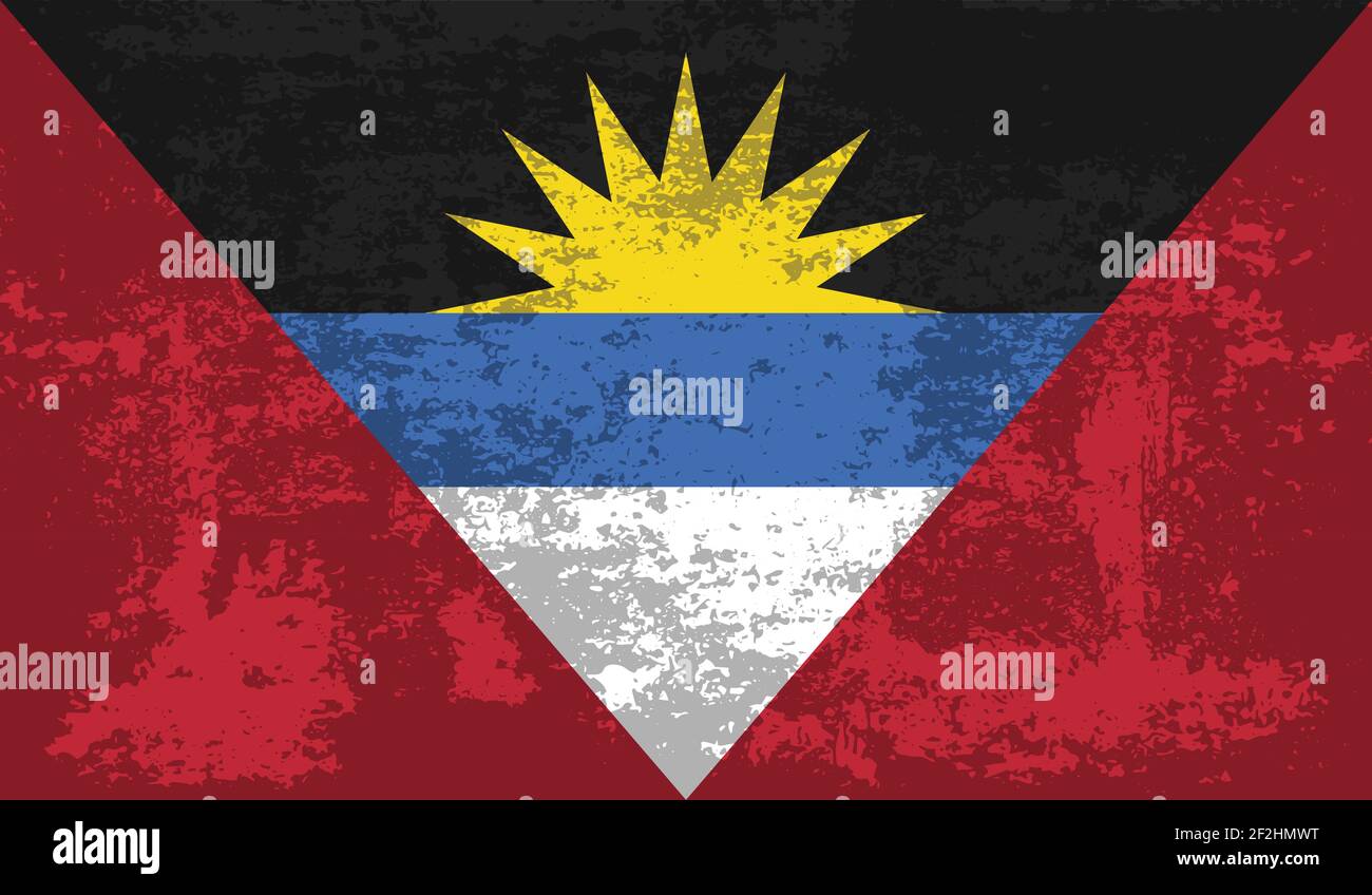 Grunge texture Antigua and Barbuda country flag national symbol ...