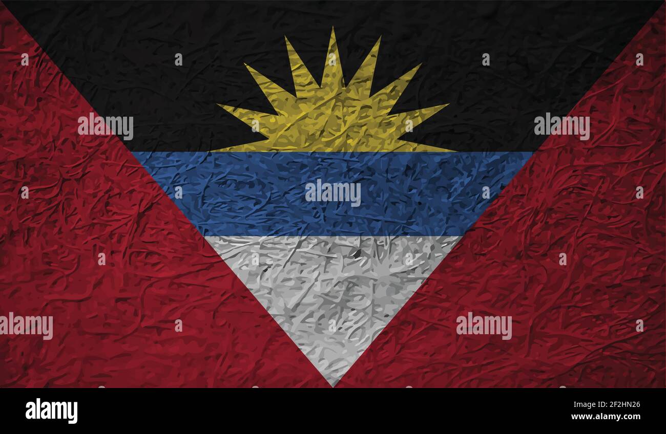Grunge texture Antigua and Barbuda country flag national symbol ...