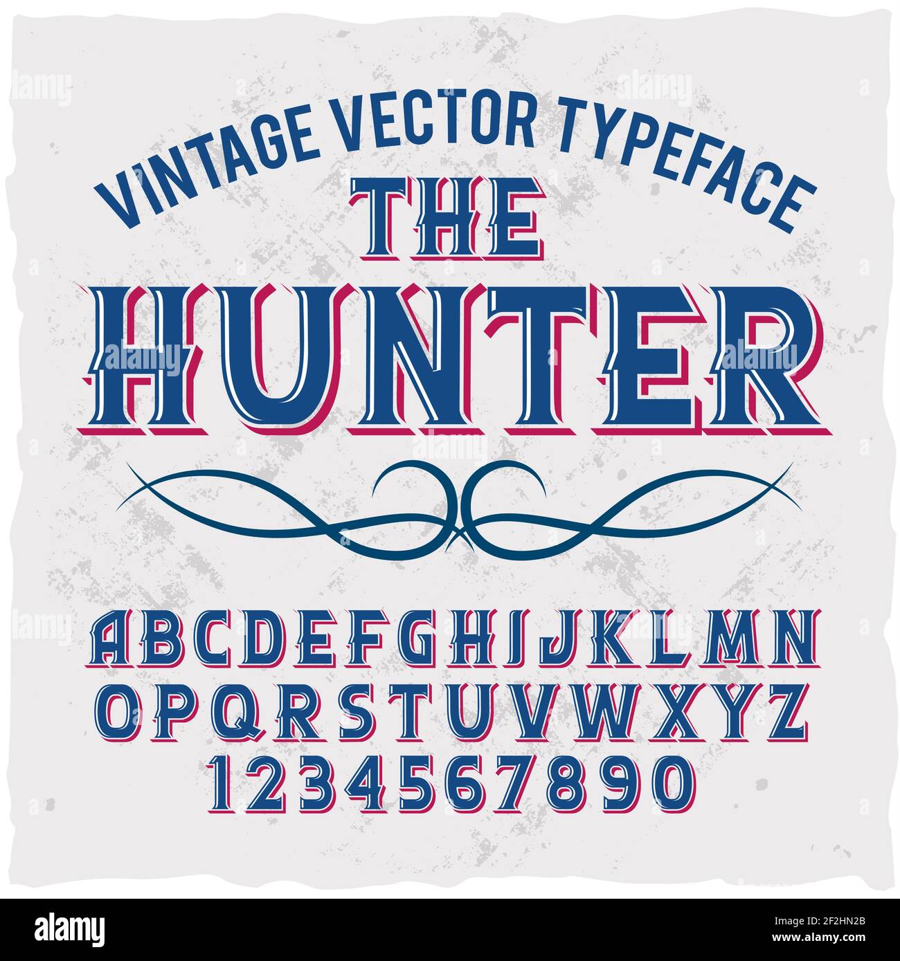 Original label typeface named "The Hunter". Good handcrafted font for ...
