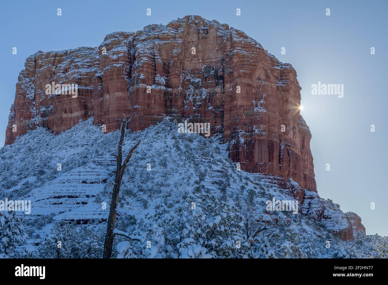 Scenic Snow Covered Landscape in Sedona Arizona in Winter Scenic Snow ...