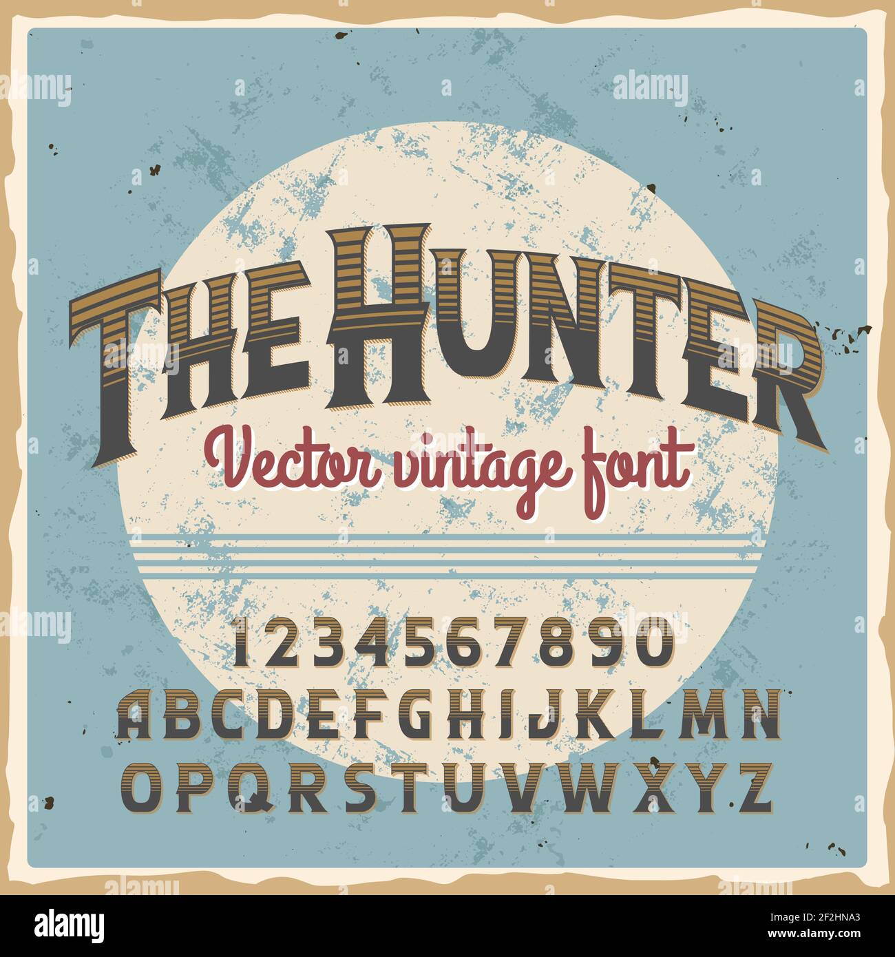 Original label typeface named "The Hunter". Good handcrafted font for ...