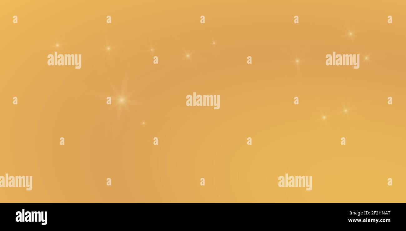 Orange golden Gradient colorful bright background with stars flare ...