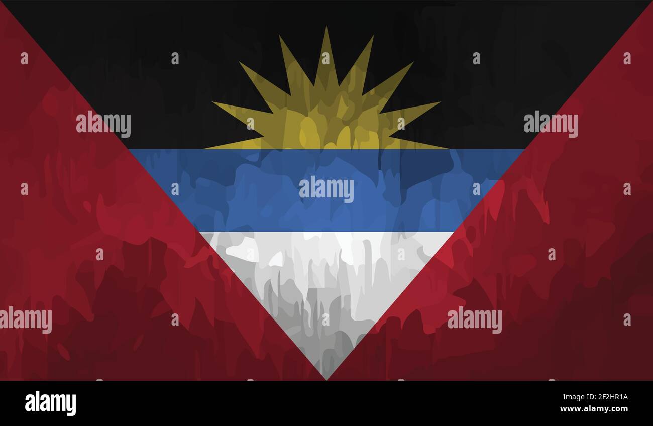 Grunge texture Antigua and Barbuda country flag national symbol ...