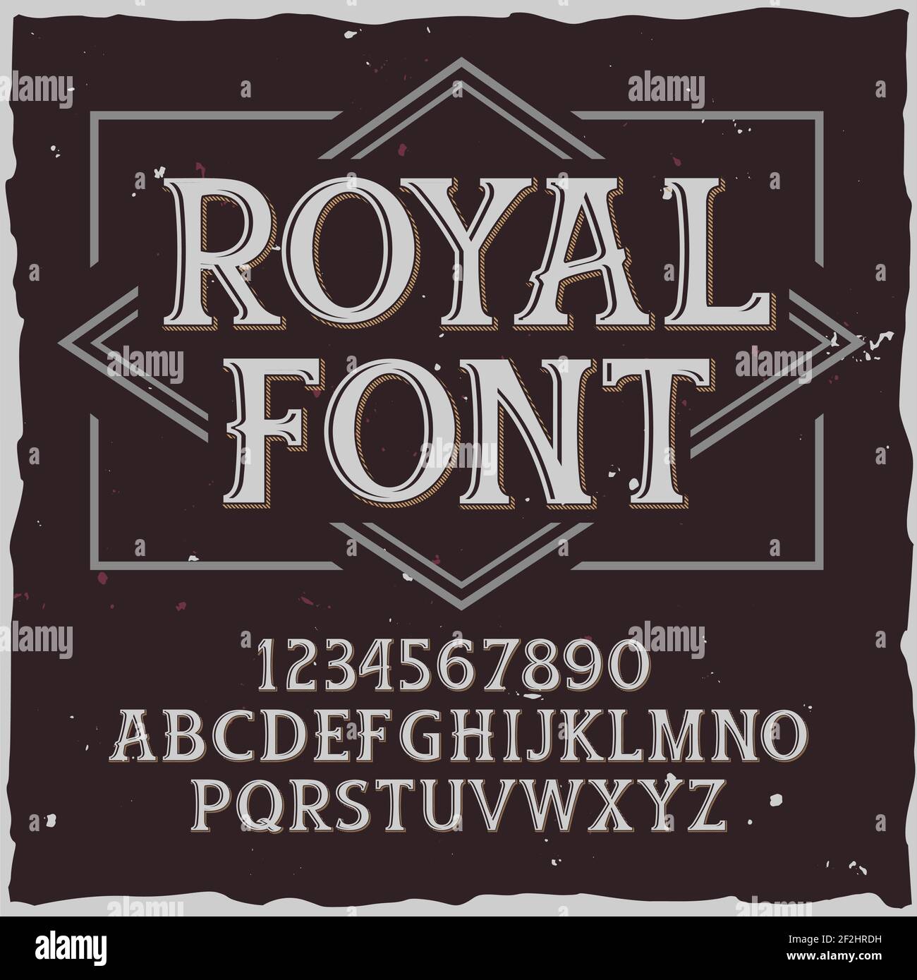 Original label typeface named "Royal". Good handcrafted font for any ...