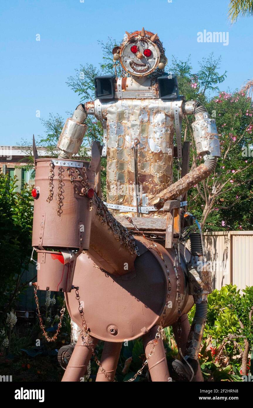 Tin man and horse, one of the roadside works of art along the 12km ...