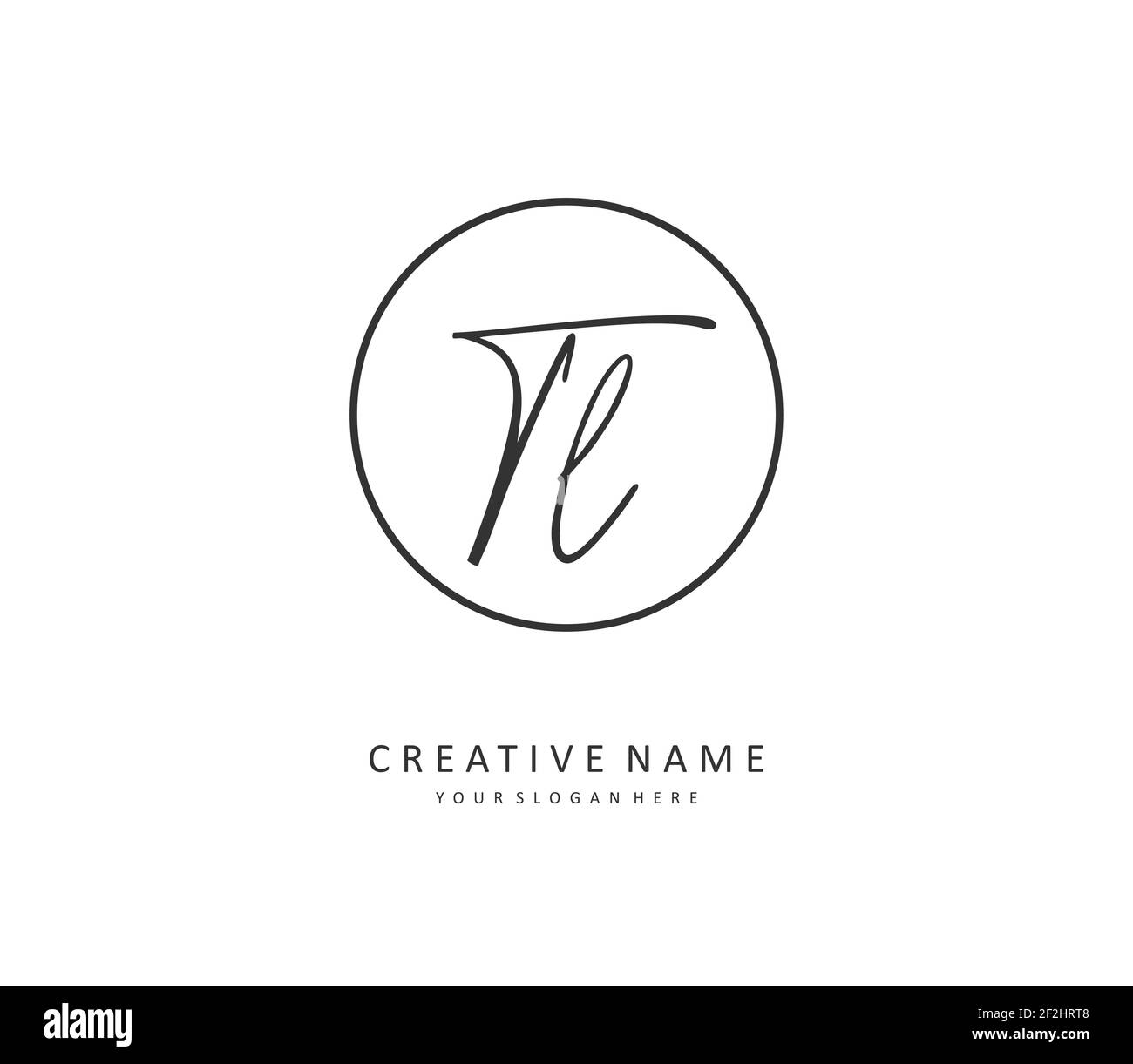 TL Initial letter handwriting and signature logo. A concept handwriting ...