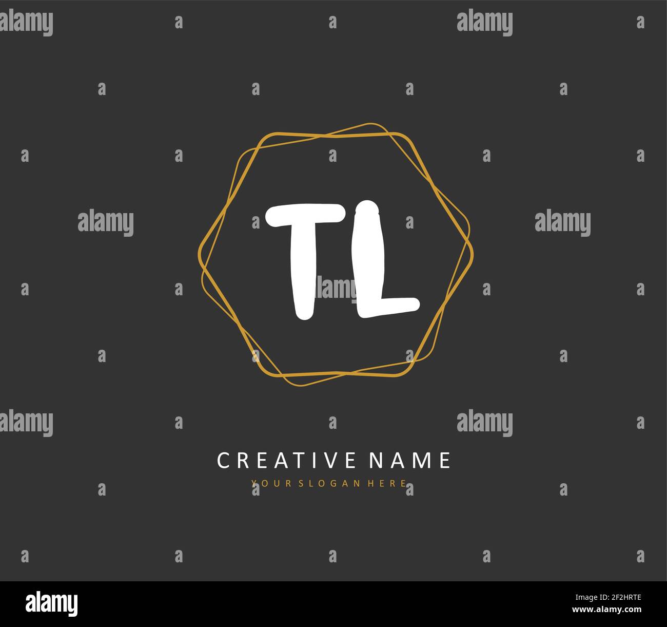 TL Initial letter handwriting and signature logo. A concept handwriting ...