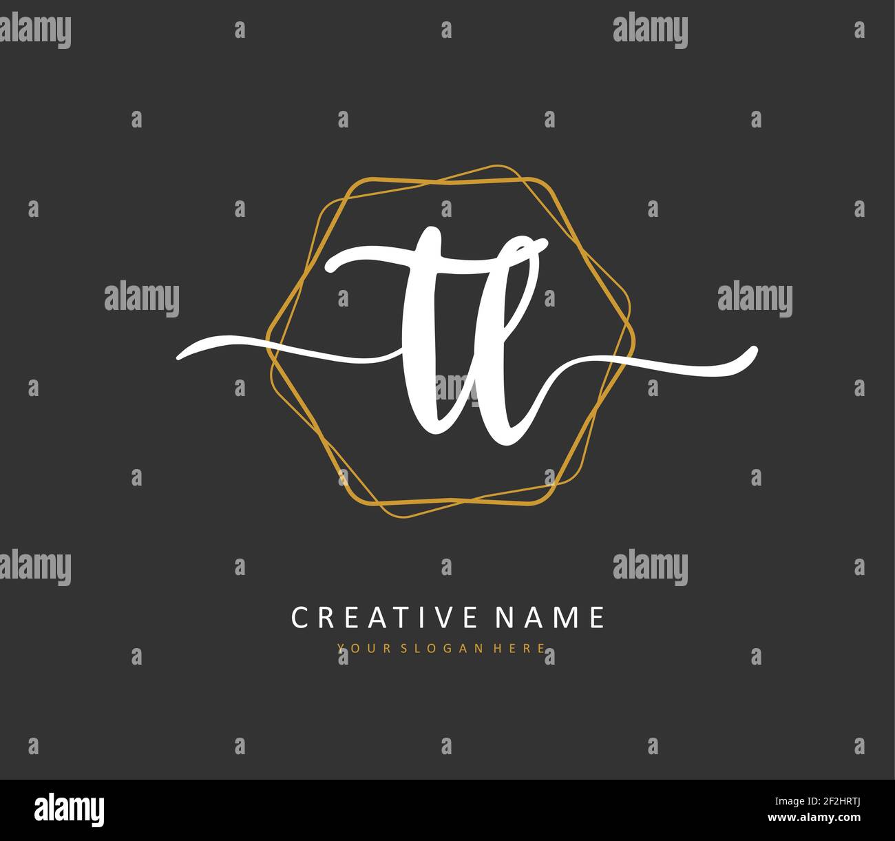 TL Initial letter handwriting and signature logo. A concept handwriting ...