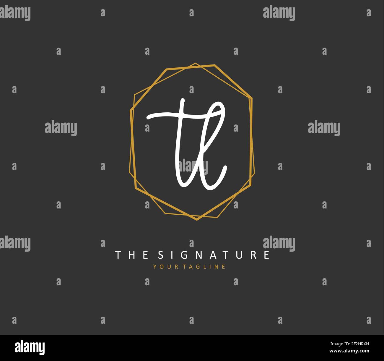 TL Initial letter handwriting and signature logo. A concept handwriting ...