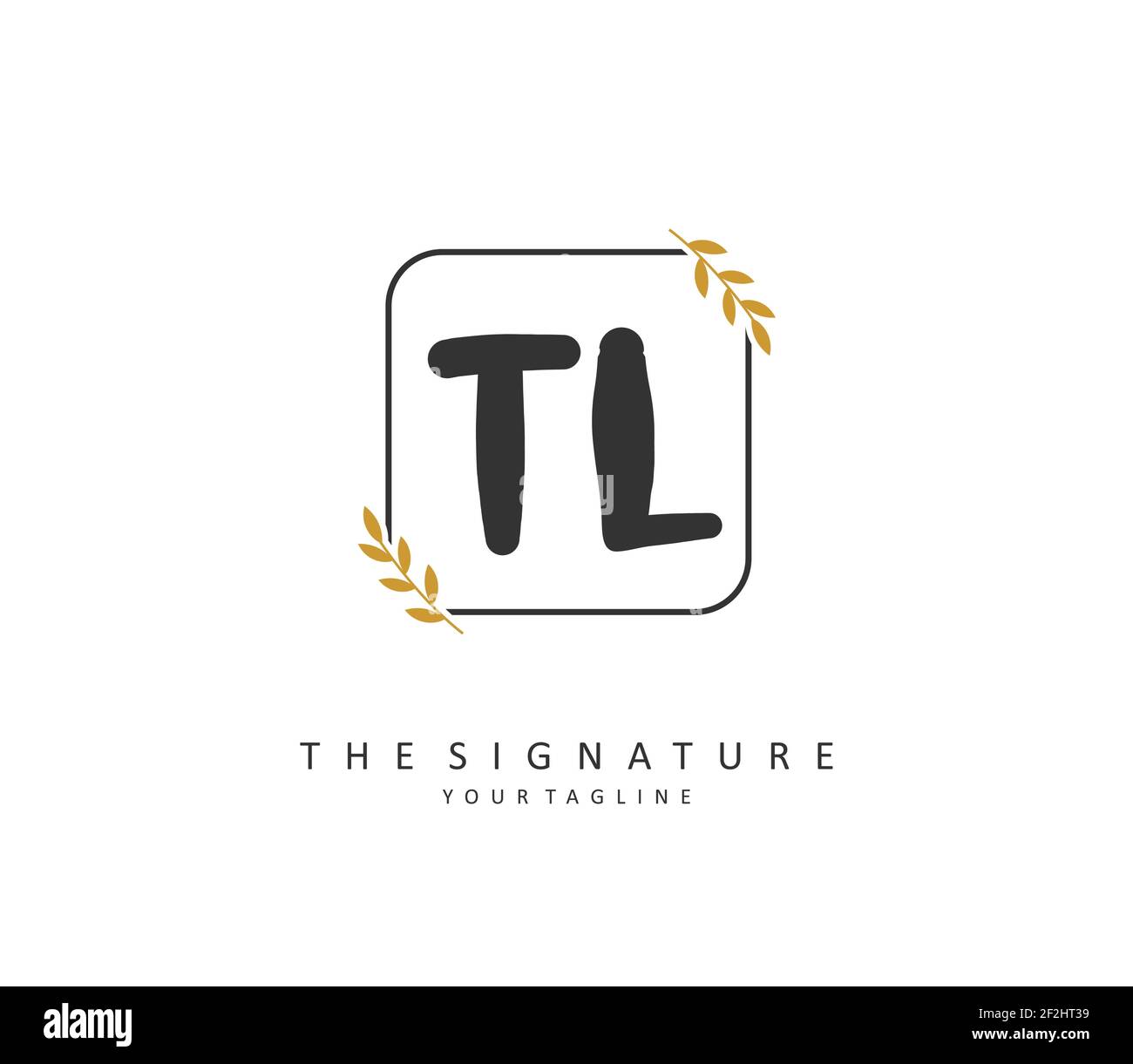 TL Initial letter handwriting and signature logo. A concept handwriting ...