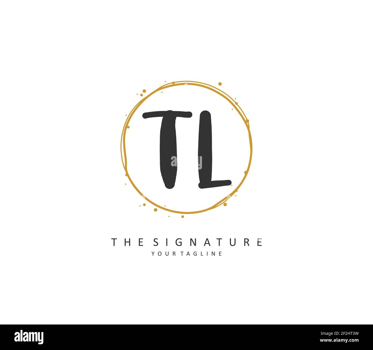 TL Initial letter handwriting and signature logo. A concept handwriting ...