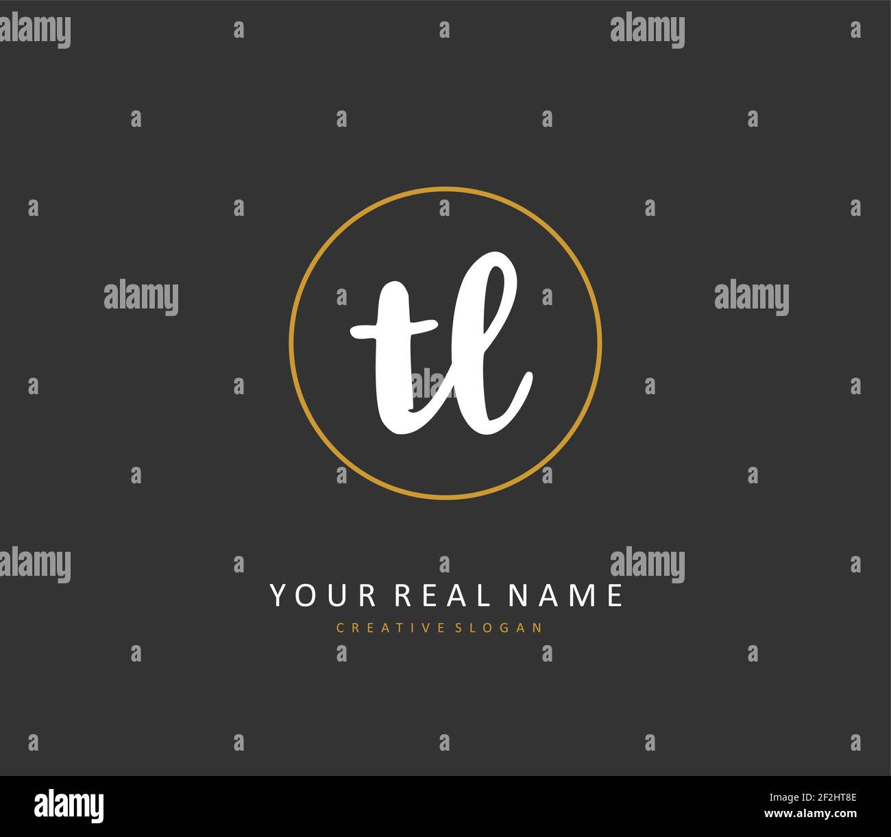 TL Initial letter handwriting and signature logo. A concept handwriting ...