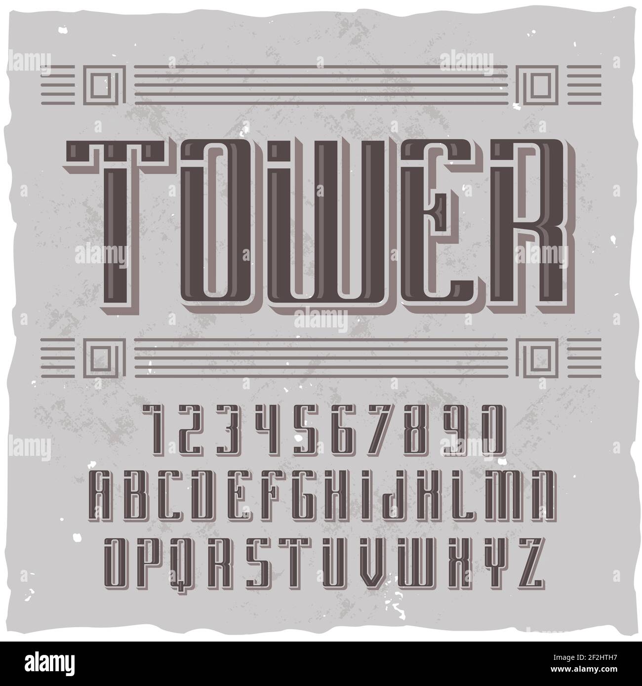 The tower of letters Stock Vector Images - Alamy