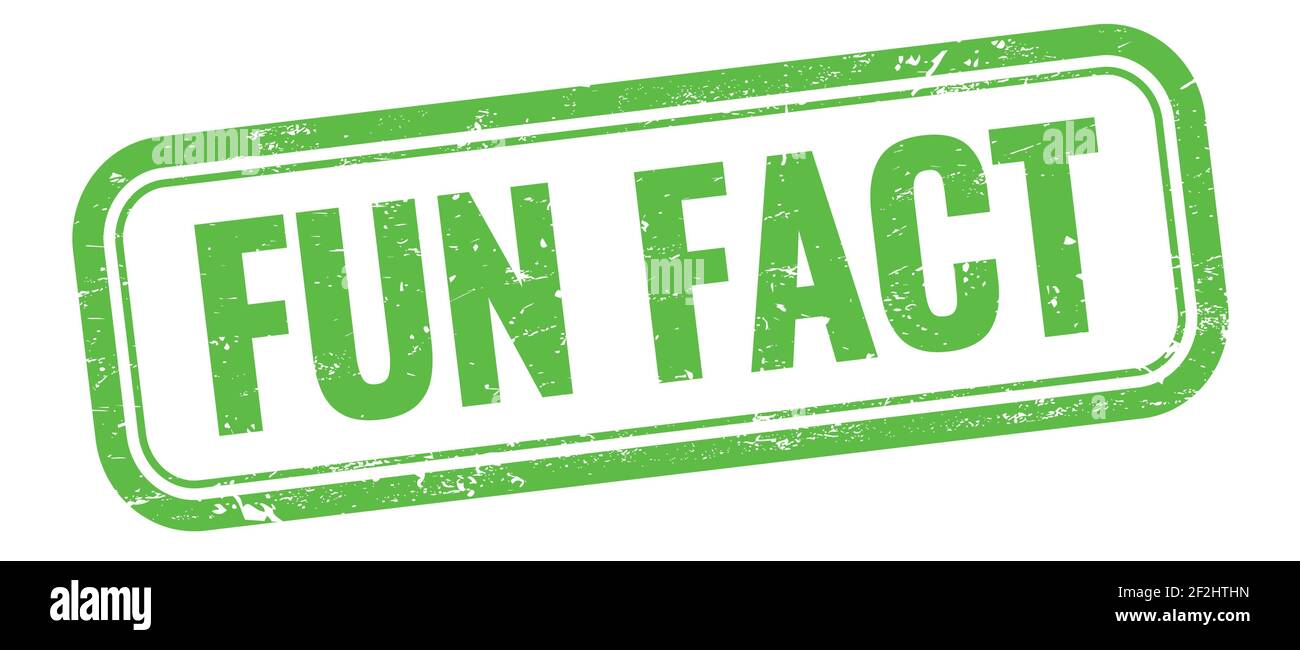 FUN FACT text on green grungy vintage rectangle stamp Stock Photo - Alamy