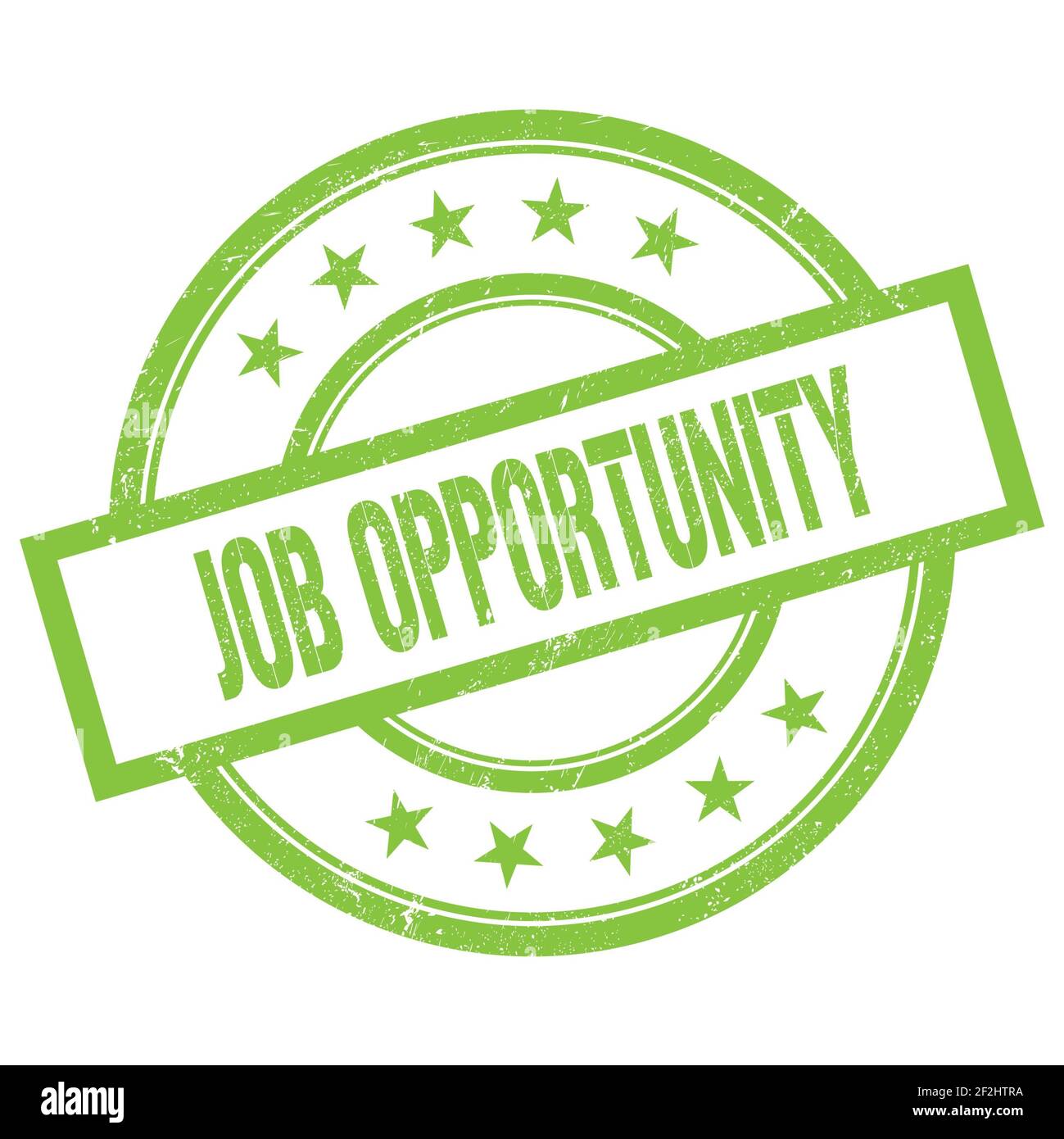 JOB OPPORTUNITY text written on green round vintage rubber stamp Stock ...