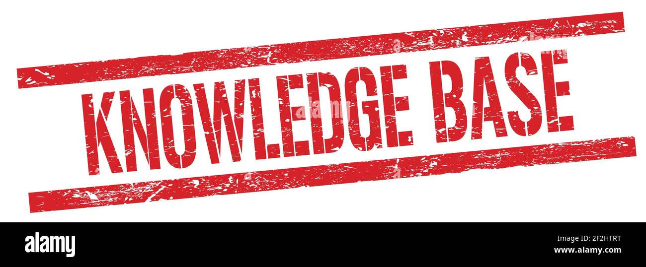 KNOWLEDGE BASE text on red grungy rectangle stamp sign Stock Photo - Alamy