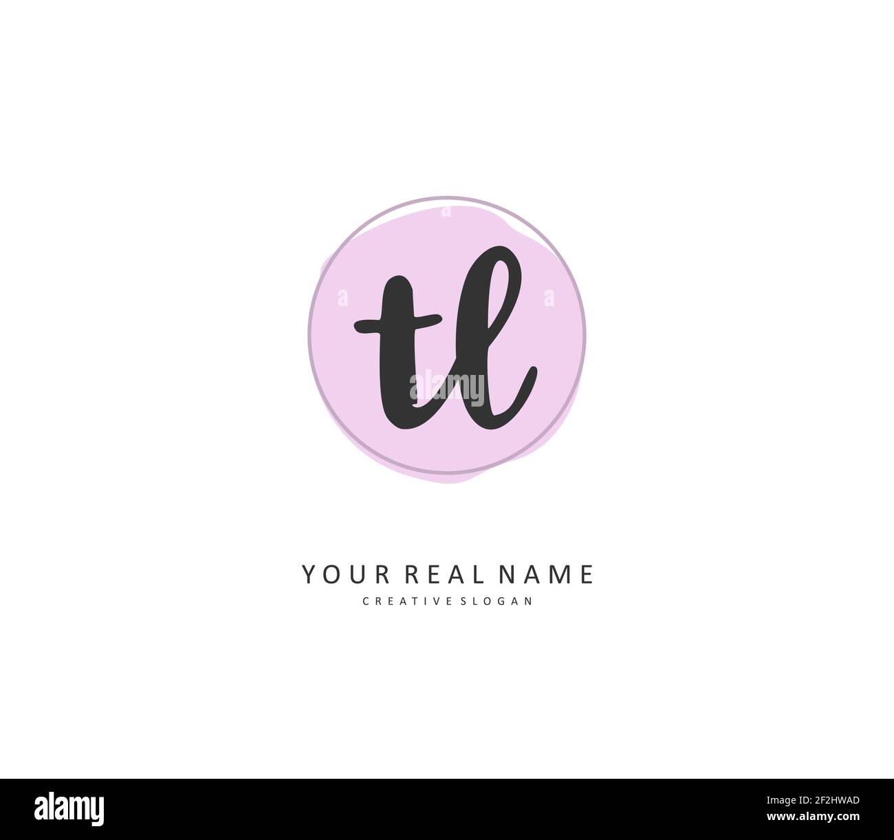TL Initial letter handwriting and signature logo. A concept handwriting ...
