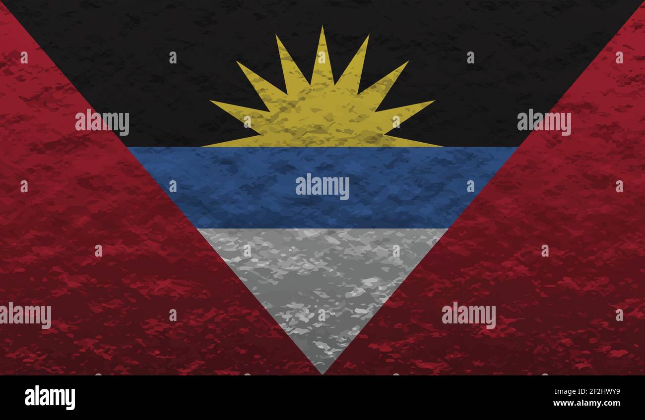 Grunge texture Antigua and Barbuda country flag national symbol ...