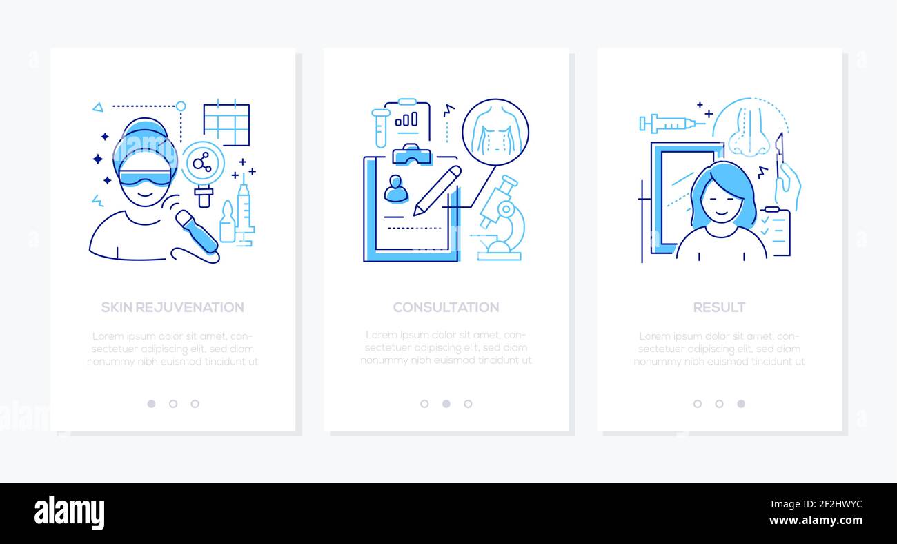 Plastic surgery - modern line design style web banners with copy space ...