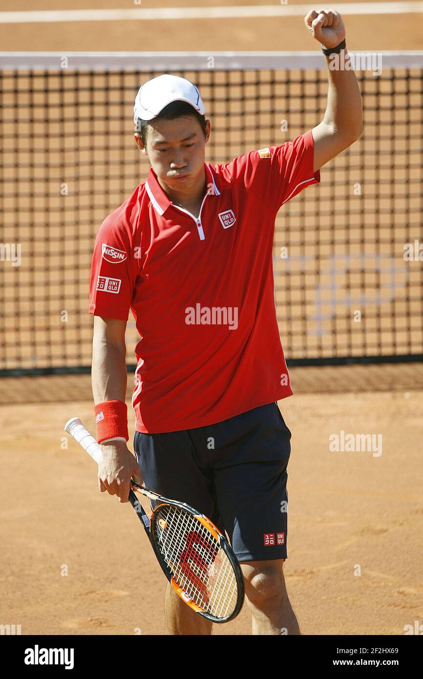 Kei Nishikori during the Barcelona Open Tennis Tournament Conde de Godo ...