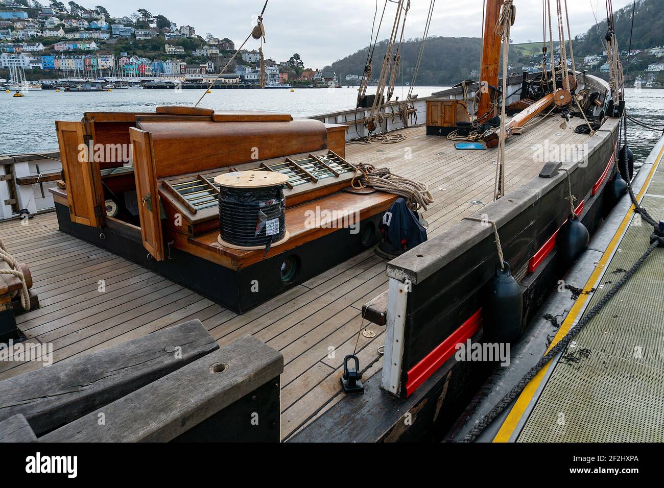 Pilgrim, historic Brixham Trawler undergoing maintenance work in ...