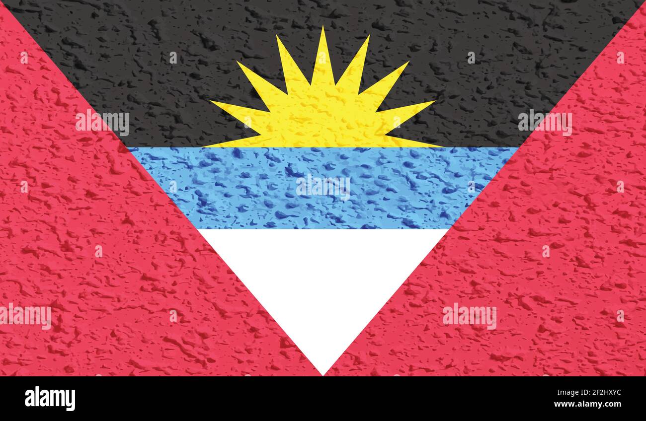 Grunge texture Antigua and Barbuda country flag national symbol ...