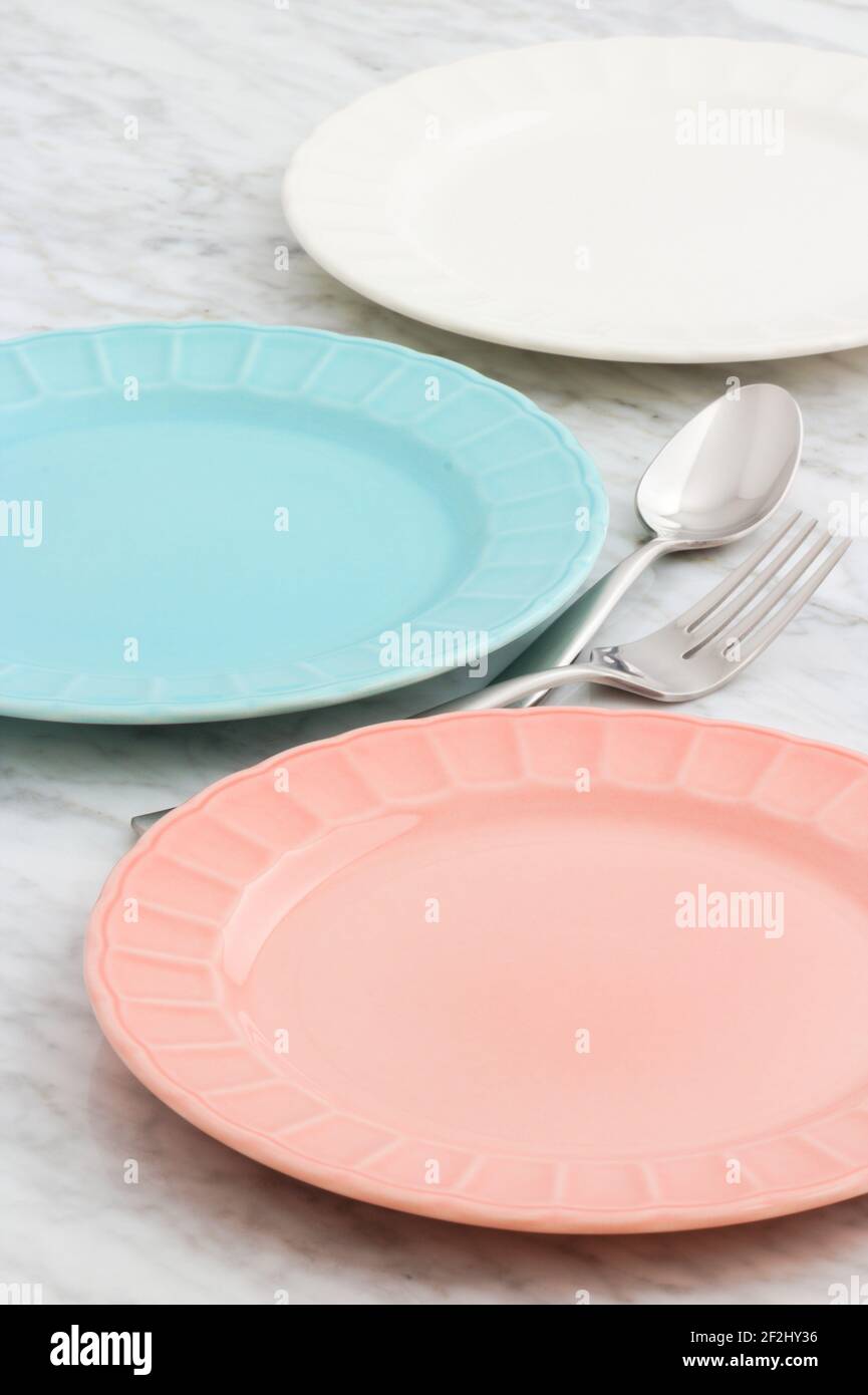 Dinner plates set, perfect for your most beautiful meals Stock Photo ...