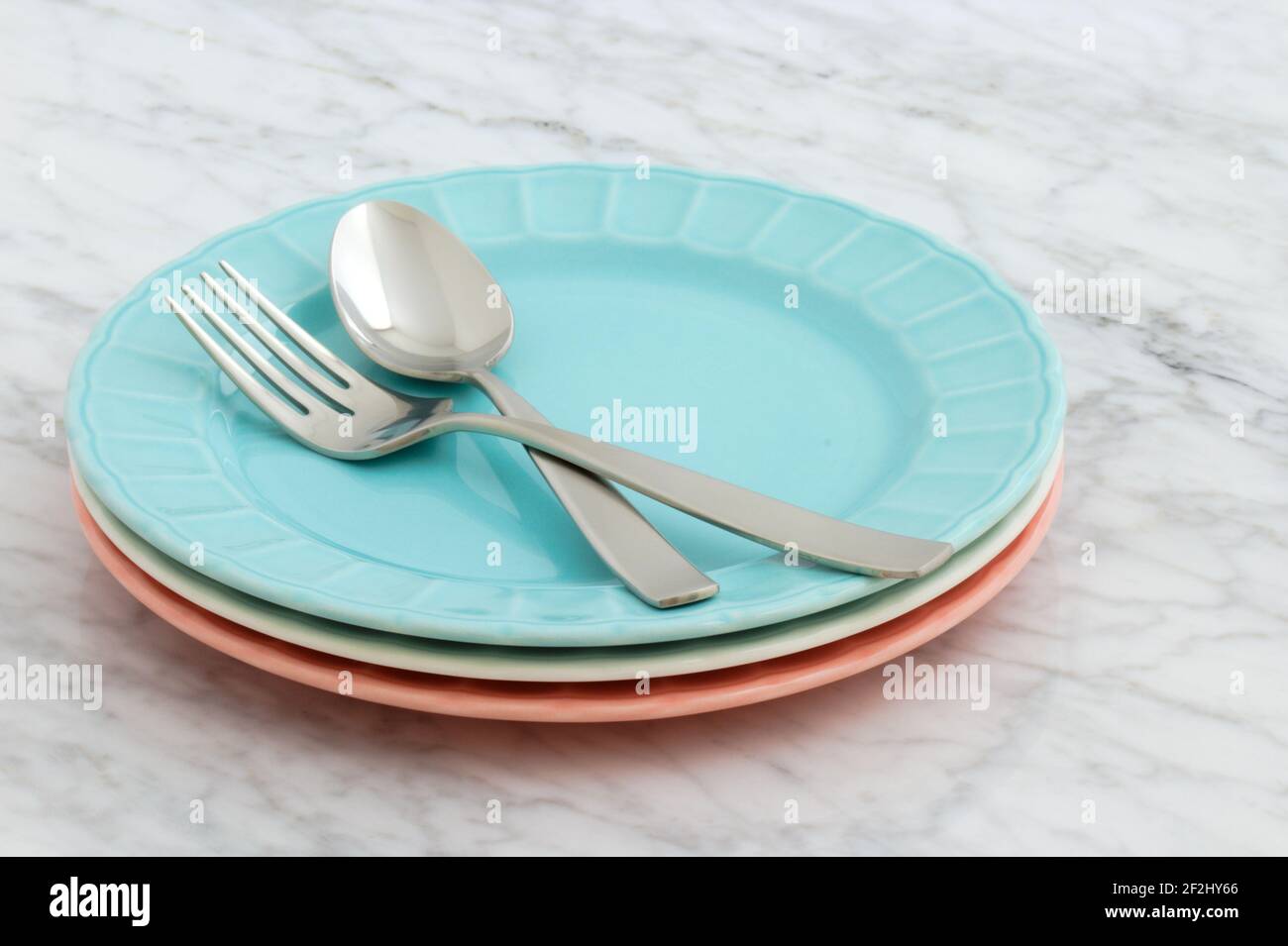 Dinner plates set, perfect for your most beautiful meals Stock Photo ...