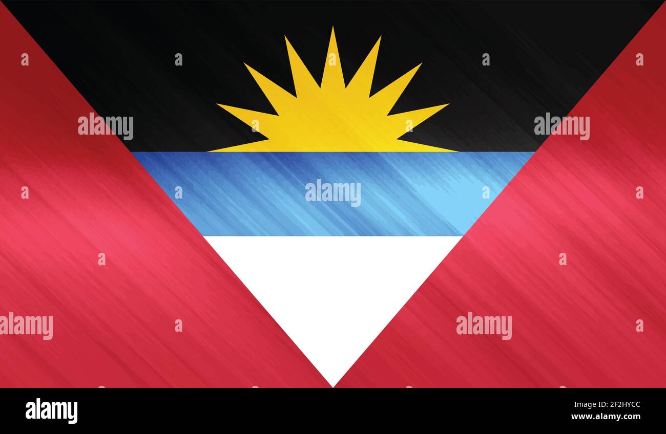 Grunge texture Antigua and Barbuda country flag national symbol ...