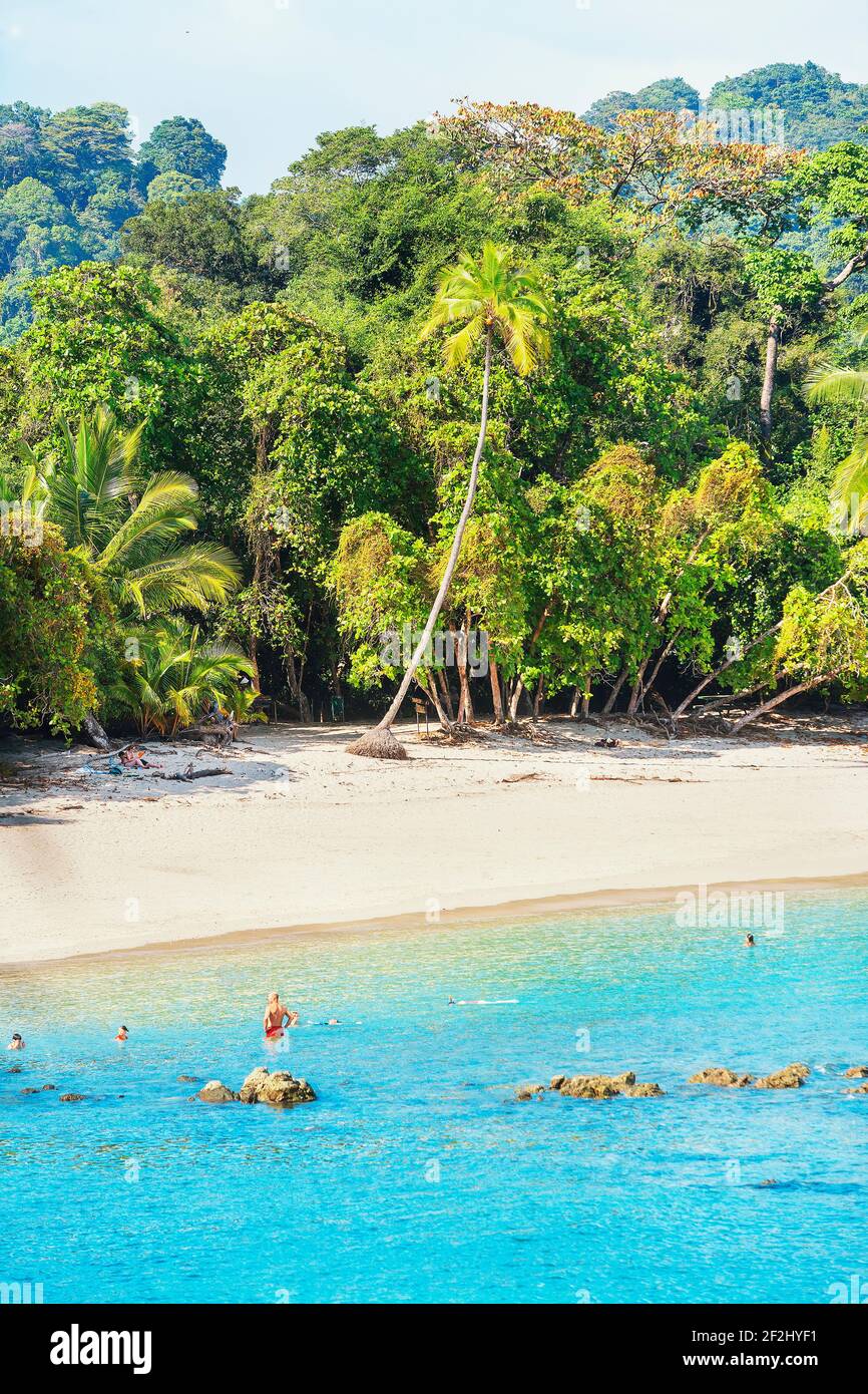 Tropical beach, Manuel Antonio National Park, Quepos, Costa Rica Stock ...