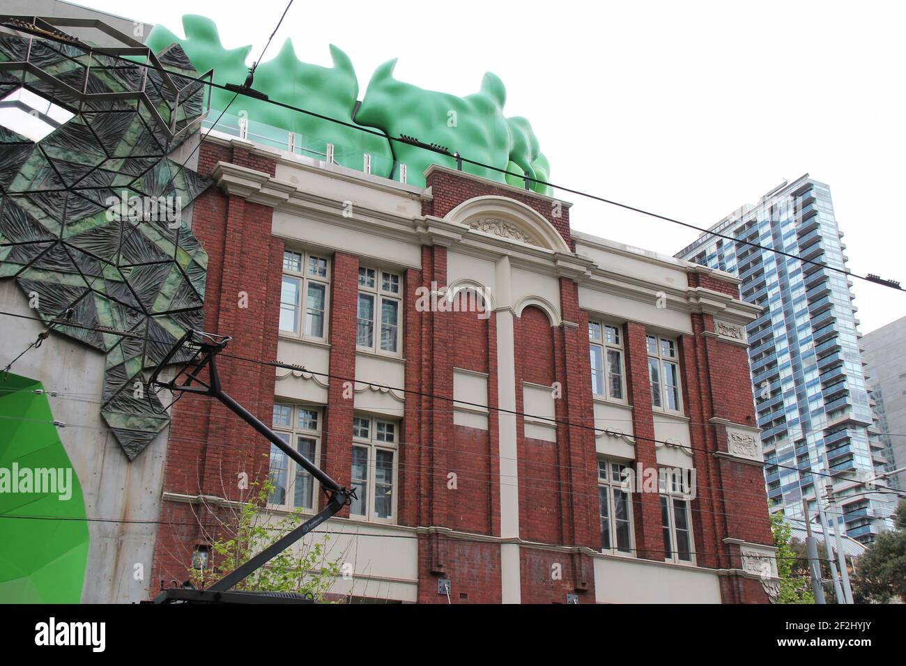 brick and modern buildings in melbourne in australia Stock Photo - Alamy