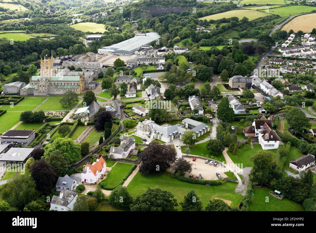 Buckfast abbey aerial hi-res stock photography and images - Alamy