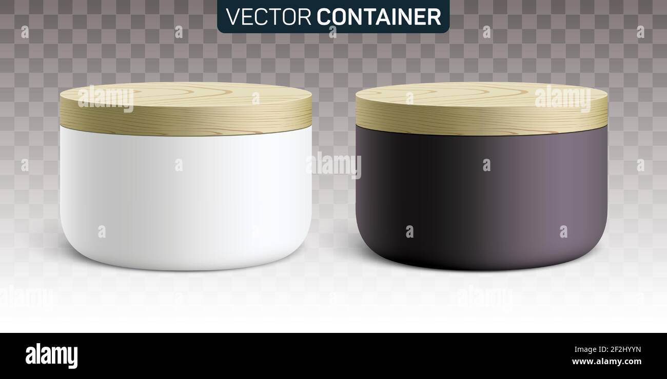 Mockup round white jar Stock Vector Images - Alamy